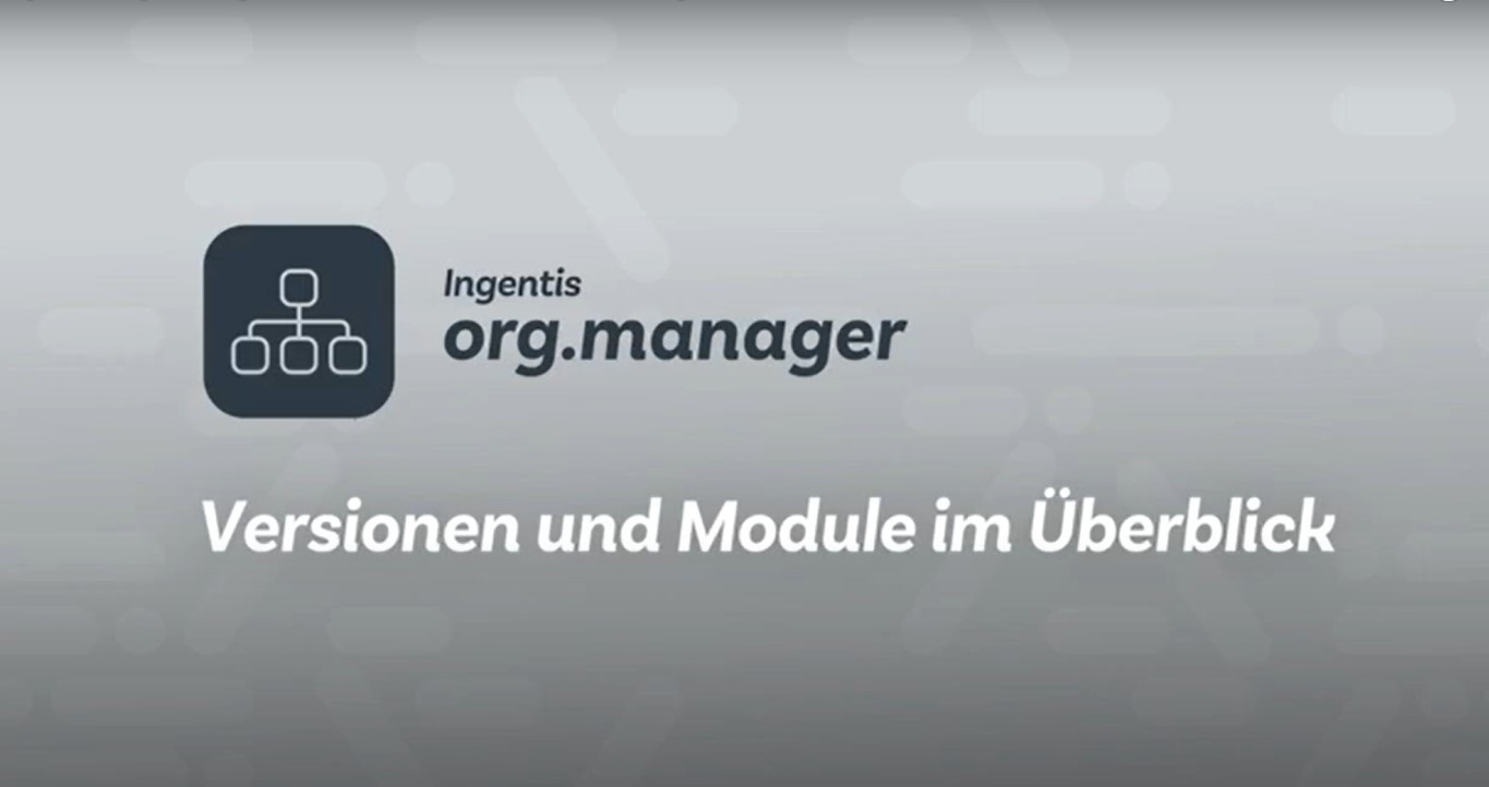 org.manager Versions | Ingentis